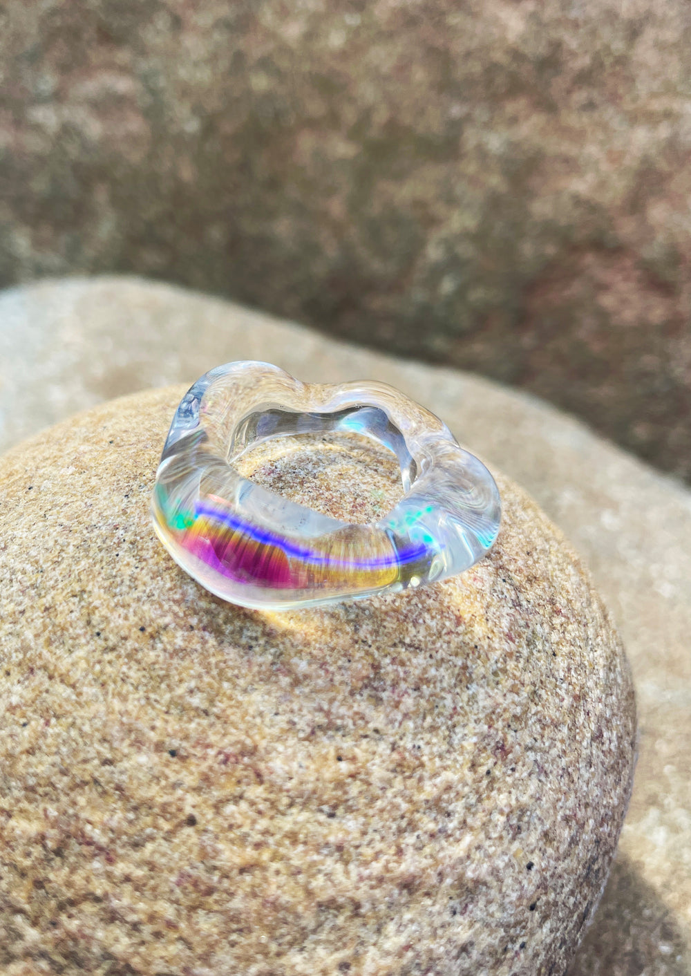 ENIGMA SKINNY GLASS RING