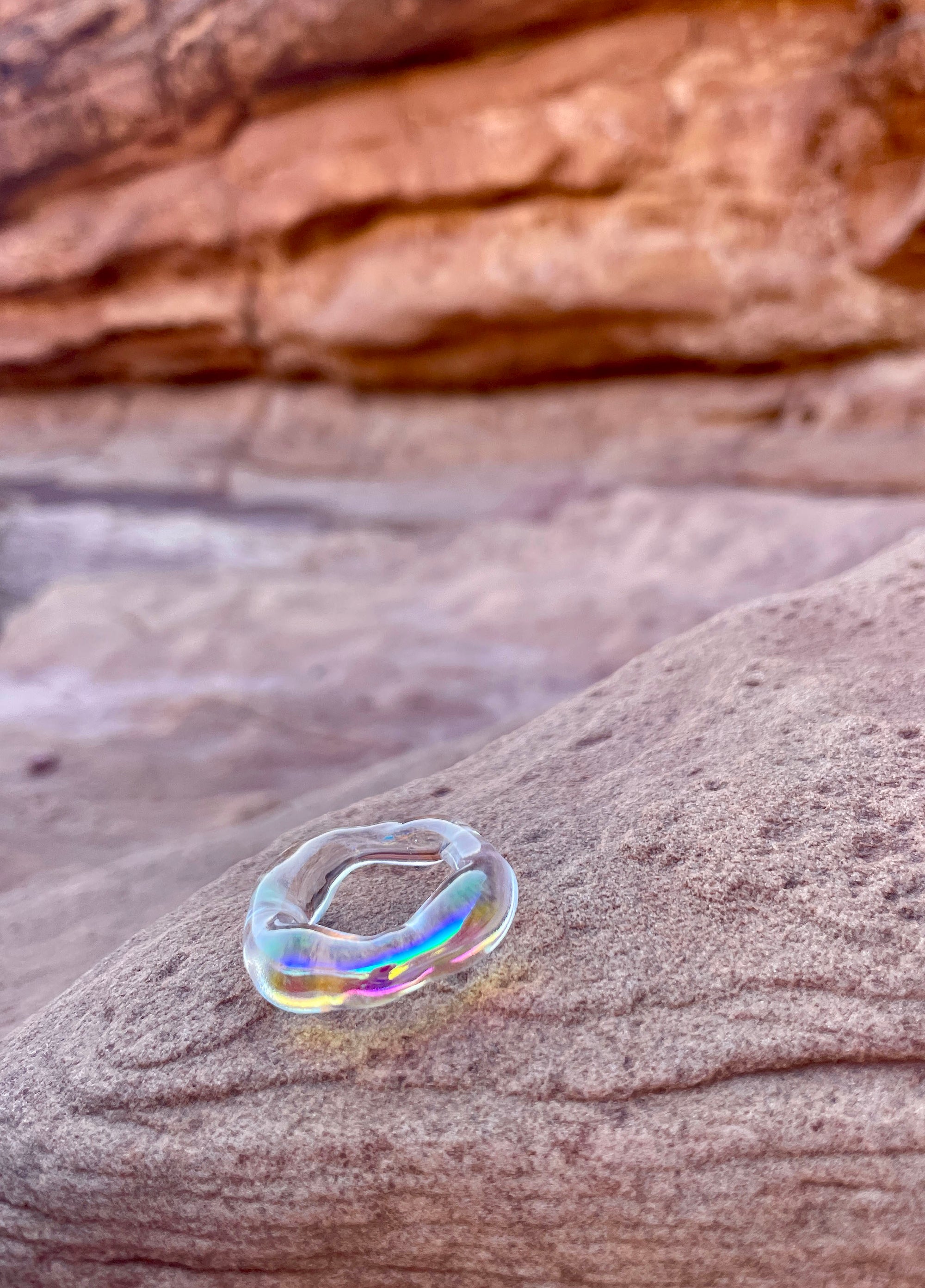 ENIGMA SKINNY GLASS RING